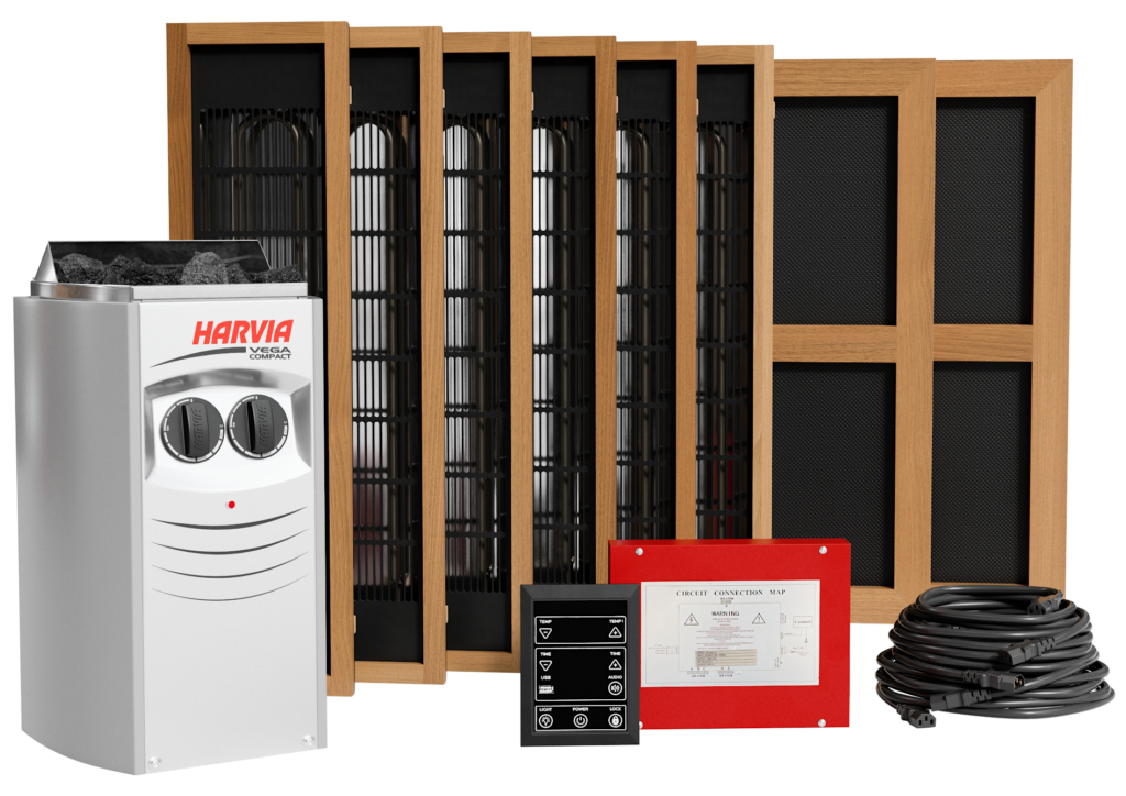 Spectrum, Carbon Infrared & Harvia Sauna Heater Kit - 120v 2400 Watts ...