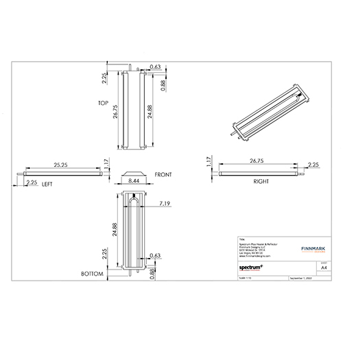 Spectrum Plus™ Infrared Heater - 120v 250w - Finnmark Designs